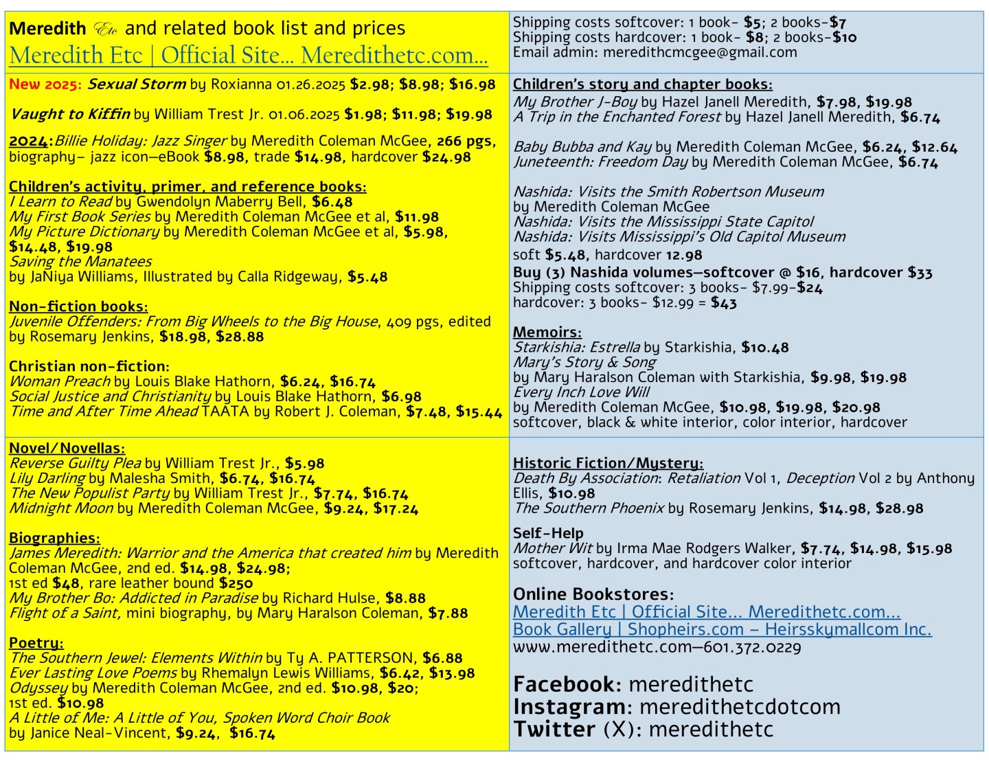 Meredith Etc | Official Site… Shop now for books…