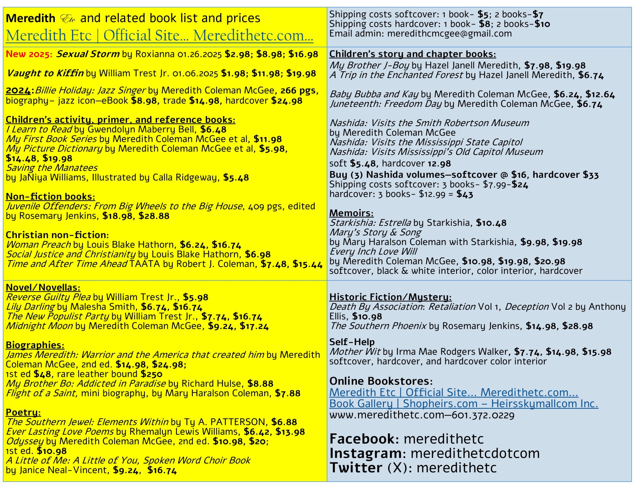 Meredith Etc | Official Site… Shop now for books…